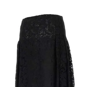 Fendi Macramè Lace Midi Skirt - Black