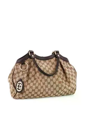 Gucci Sukey Gg Canvas With Leather Medium Tote Bag