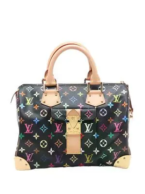 LOUIS VUITTON 2001 Monogram Multicolore Speedy 30 Boston Bag - Black