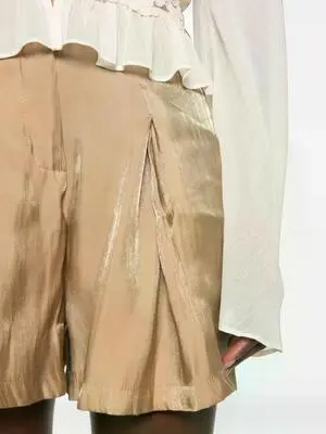 MARC ELLIS Pleated Satin Shorts