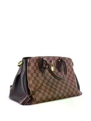 LOUIS VUITTON Damier And Leather Normandy Satchel - Brown