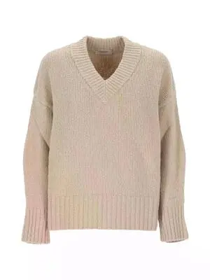 Agnona V-neck Chunky-knit Wool Sweater