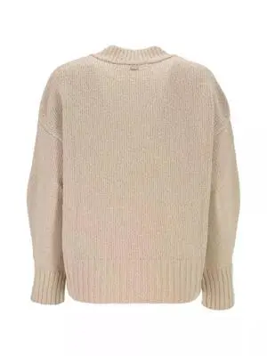 Agnona V-neck Chunky-knit Wool Sweater