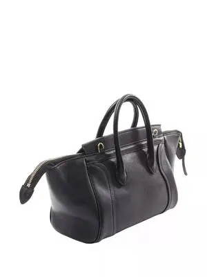 Celine Calfskin Little Luggage Top Handle Bag Satchel - Black