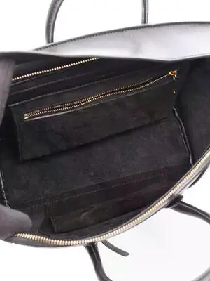 Celine Calfskin Little Luggage Top Handle Bag Satchel - Black
