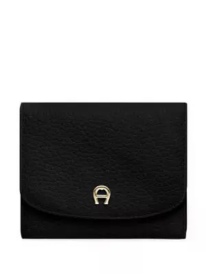 AIGNER Carre Soft Grained Wallet - Black