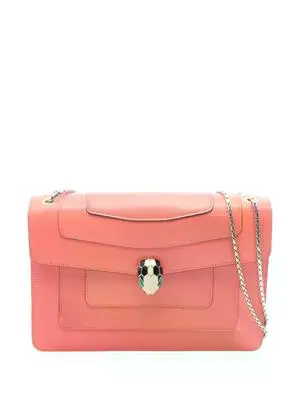 BVLGARI 2010-2026 Calfskin Serpenti Forever Crossbody Bag - Orange