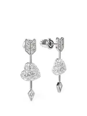 SWAROVSKI Idyllia Crystal Heart-motif Earrings