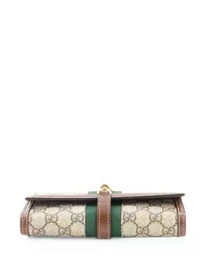 Gucci Jackie 1961 Continental Chain Wallet Gg Coated Canvas Shoulder Bag - Brown