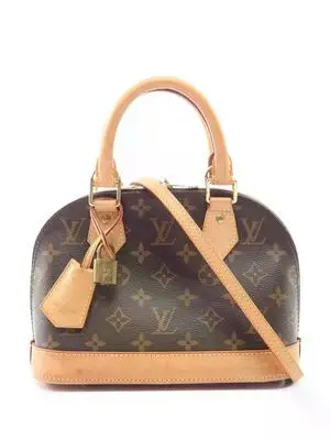 LOUIS VUITTON 2020 Monogram Alma Bb Satchel - Brown