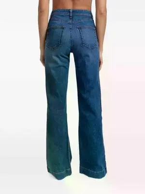ASKK NY Juniper Faded-effect Flared Jeans - Blue