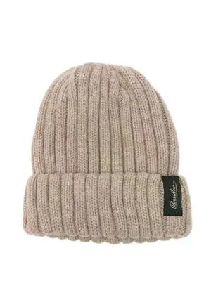 Borsalino Ribbed-knit Beanie Hat - Neutrals