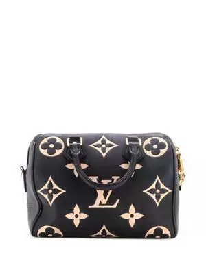 LOUIS VUITTON Speedy Bandouliere Bag Bicolor Monogram Empreinte Giant 25 Handbag - Black