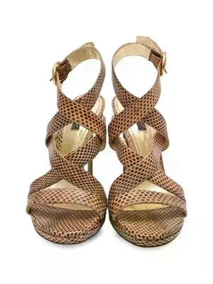 Dolce & Gabbana 2010s Embossed Slingback Sandals