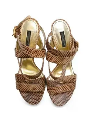 Dolce & Gabbana 2010s Embossed Slingback Sandals