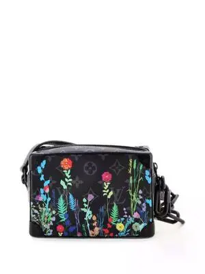 LOUIS VUITTON Soft Trunk Bag Limited Edition Foliage Monogram Eclipse Mini Crossbody Bag - Black