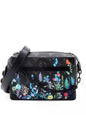LOUIS VUITTON Soft Trunk Bag Limited Edition Foliage Monogram Eclipse Mini Crossbody Bag - Black
