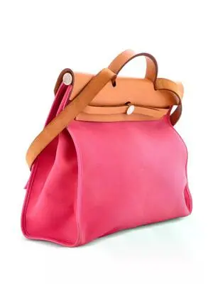 Hermès Herbag Zip Leather And Toile 39 Satchel