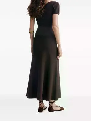 Vanessa Bruno Ribbed-knit Midi Skirt