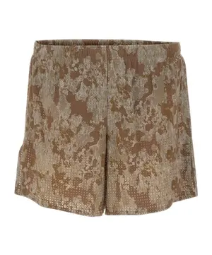 Satisfy Spaceo 5 Perforated Drawstring Shorts - Brown