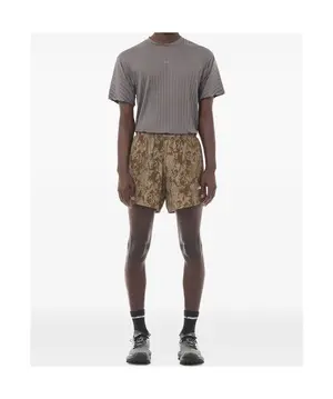 Satisfy Spaceo 5 Perforated Drawstring Shorts - Brown