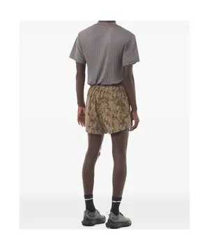 Satisfy Spaceo 5 Perforated Drawstring Shorts - Brown