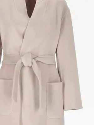 PUROTATTO Belted Shawl-collar Coat