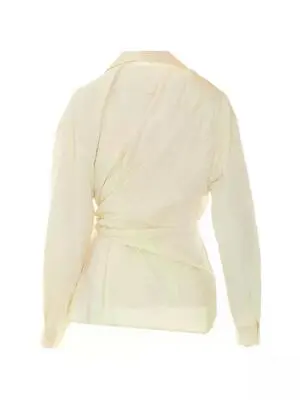 ELEH Bow-detail Wrap Shirt - Neutrals