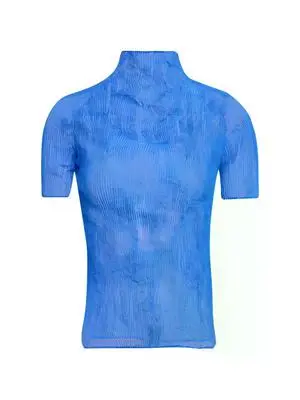 Issey Miyake Plissé-effect High-neck T-shirt