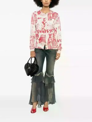 VIVIENNE WESTWOOD Logo-embroidered Cardigan - Neutrals
