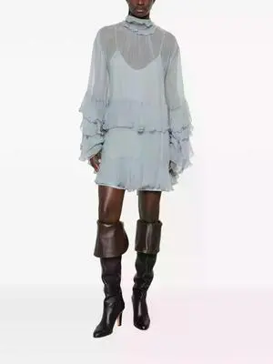 Chloé Ruffled Silk Mini Dress
