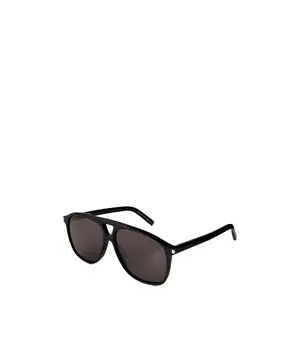 Saint Laurent Logo Framed Sunglasses - Black