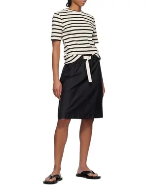 JIL SANDER Buckled A-line Miniskirt - Black