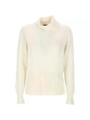 GRAN SASSO Ribbed-knit Shawl-collar Sweater - Neutrals