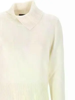 GRAN SASSO Ribbed-knit Shawl-collar Sweater