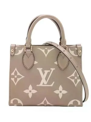 LOUIS VUITTON 2021-2026 Bicolor Monogram Empreinte Giant Onthego Bb Satchel - Neutrals