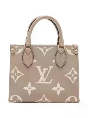 LOUIS VUITTON 2021-2026 Bicolor Monogram Empreinte Giant Onthego Bb Satchel