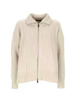 Lorena Antoniazzi Cable-knit Zip-up Sweater - Neutrals
