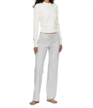 SKIMS Knitted Ribbed Fitted Round-neck Sweater
