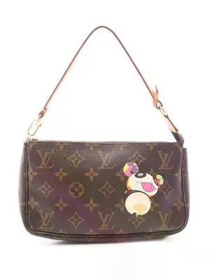 LOUIS VUITTON 2004 Takashi Murakami Monogram Panda Pochette Accessoires Shoulder Bag