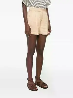 MY TWIN Pleated Belt-loops Shorts