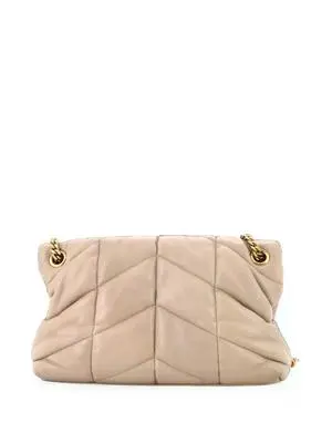 Saint Laurent Loulou Puffer Shoulder Bag Quilted Leather Small Crossbody Bag - Neutrals