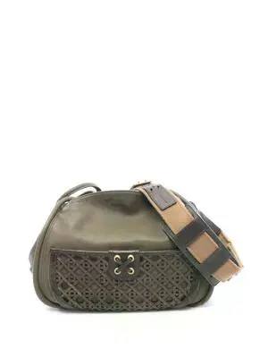 Dior 2000-2010 Leather Lattice Crossbody Bag - Brown