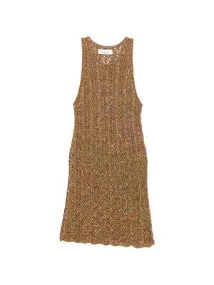 CIRCUS HOTEL Sequin-embellished Crochet-knit Mini Dress