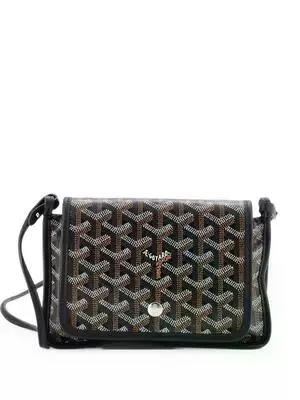Goyard Plumet Clutch Wallet Coated Canvas Cross Body Bag - Black