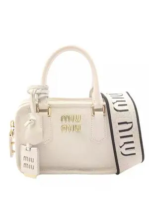 Miu Miu 2010-2026 Vitello Daino Soft Satchel - White