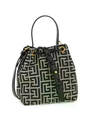 Balmain Pulse Monogram Jacquard Bucket Bag