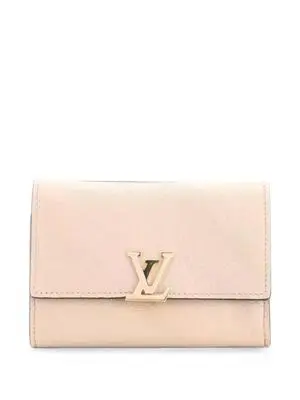 LOUIS VUITTON Capucines Wallet Leather Compact Small Wallets - Brown