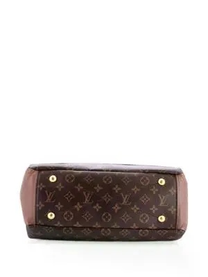 LOUIS VUITTON Pallas Tote Monogram Canvas With Leather Shoulder Bag - Brown