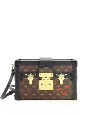 LOUIS VUITTON Petite Malle Handbag Monogram Canvas Clutch Bag - Brown